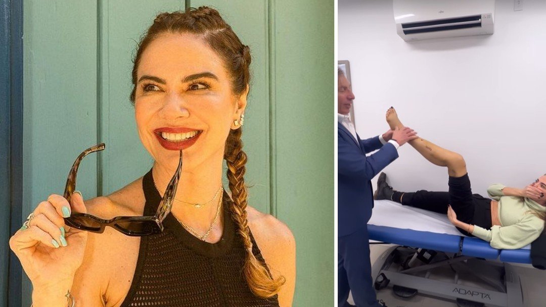 Após grave acidente, Luciana Gimenez compartilha foto de perna quebrada ...