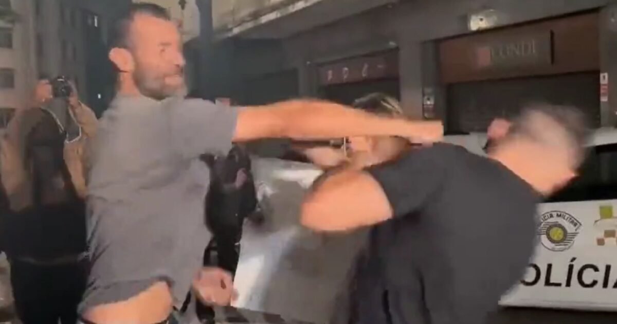 Arthur do Val leva soco no rosto em manifestação contra violência ...