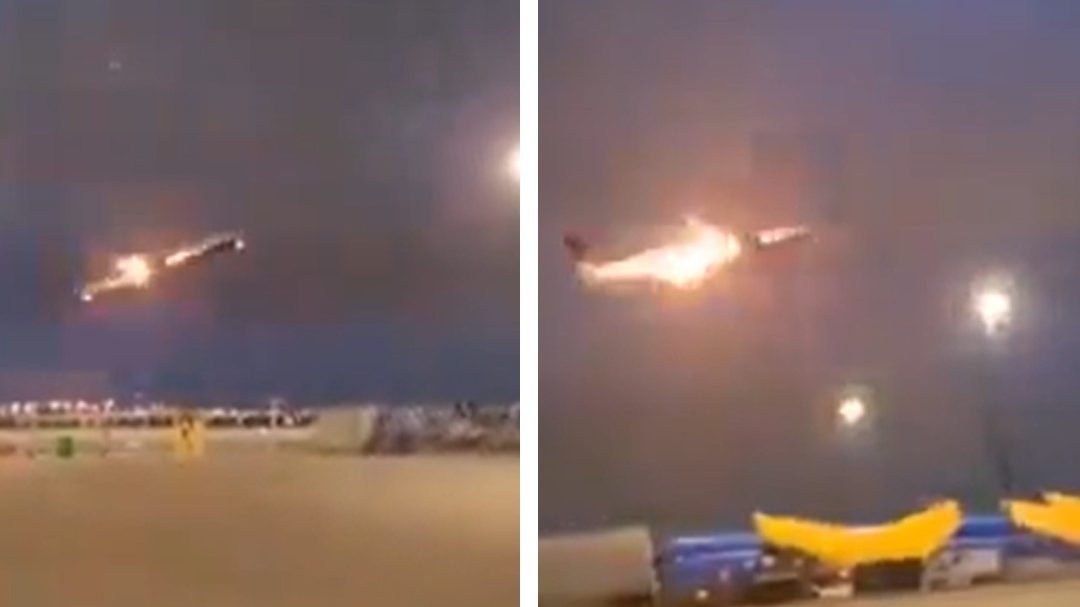 Voo da Air Canada volta ao aeroporto devido a fogo e explosões no motor ...