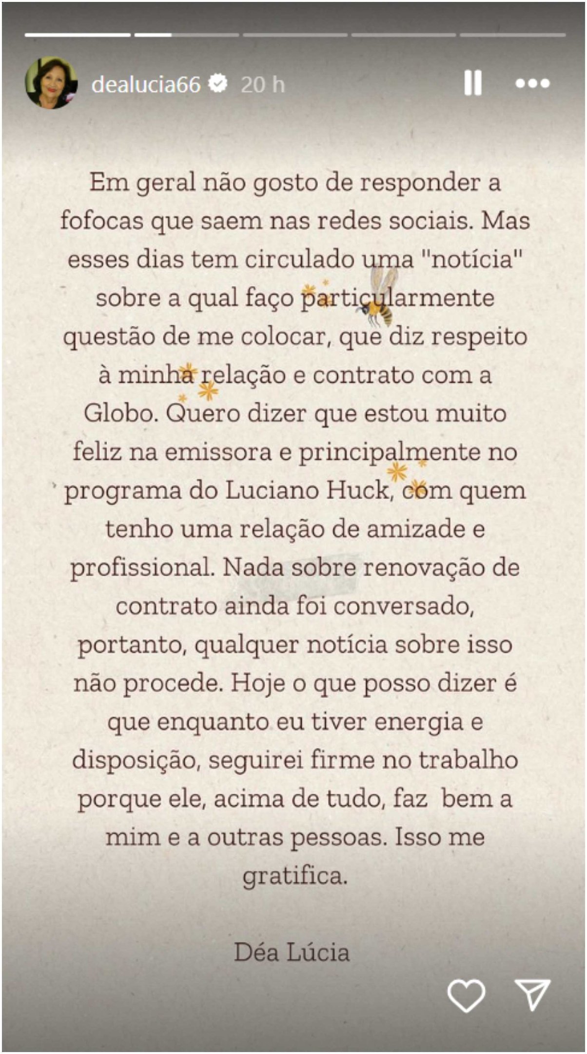 Dona Déa Lúcia se pronuncia após boatos de insatisfação com salário na ...