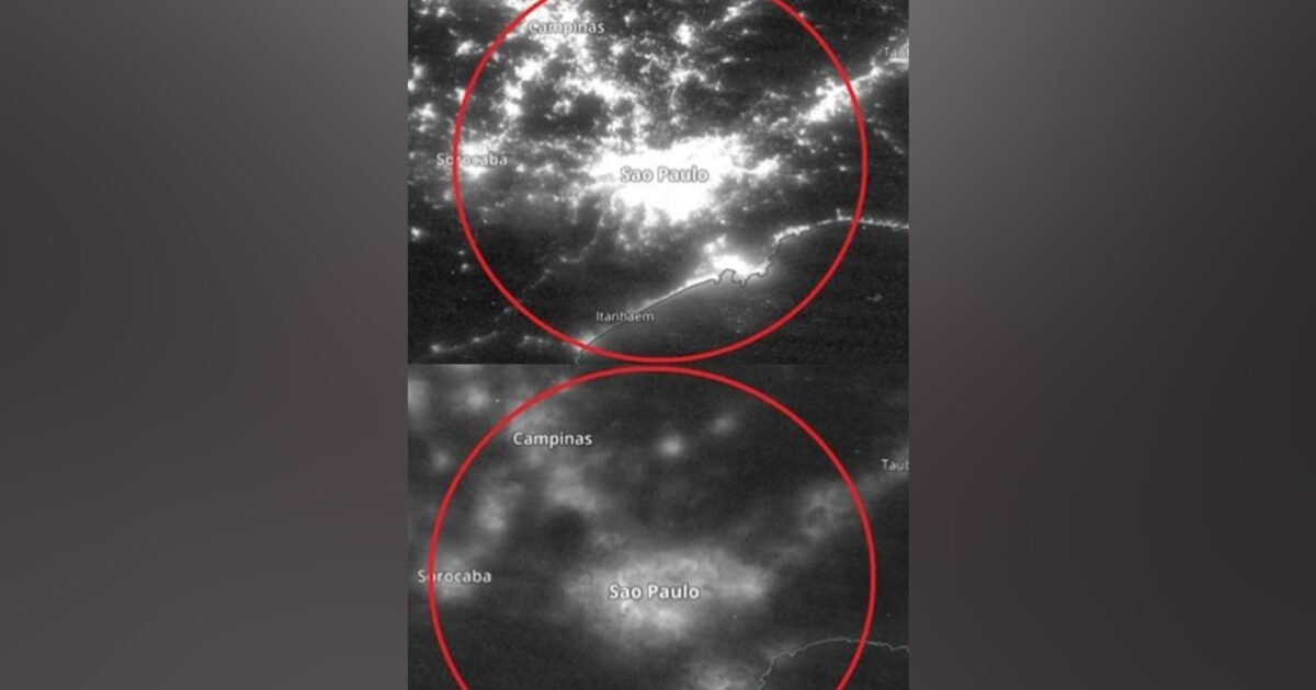 Imagens de satélite da Nasa mostram São Paulo antes e depois de apagão ...