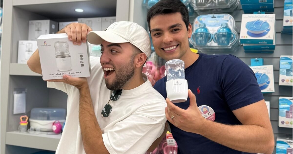 Lucas Rangel e Lucas Bley vão às compras do enxoval do primeiro filho ...