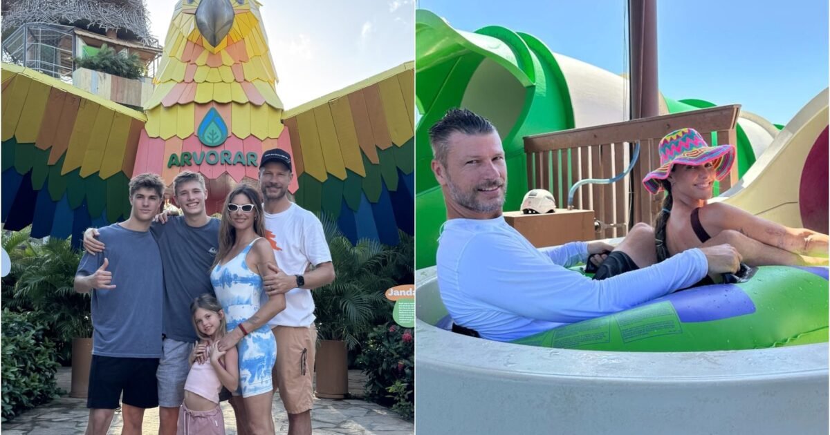 Fernanda Lima e Rodrigo Hilbert curtem parque aquático em família ...