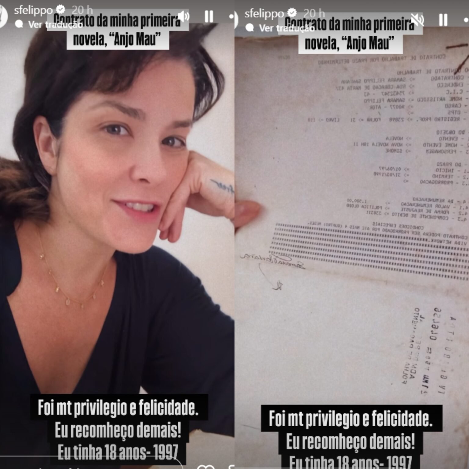 Samara Felippo mostra primeiro cachê na Globo equivalente a 12,5 ...