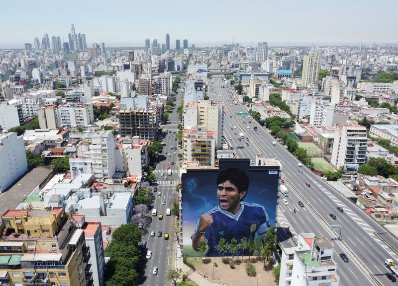 Na Copa do Mundo, Argentina homenageia Maradona em aniversário de sua ...