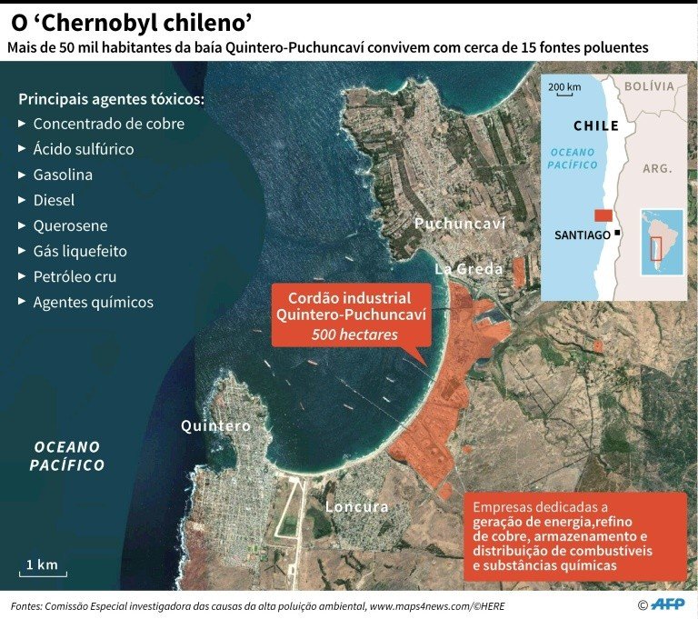Sobreviver ao 'Chernobyl chileno', um enclave industrial que envenena o ...